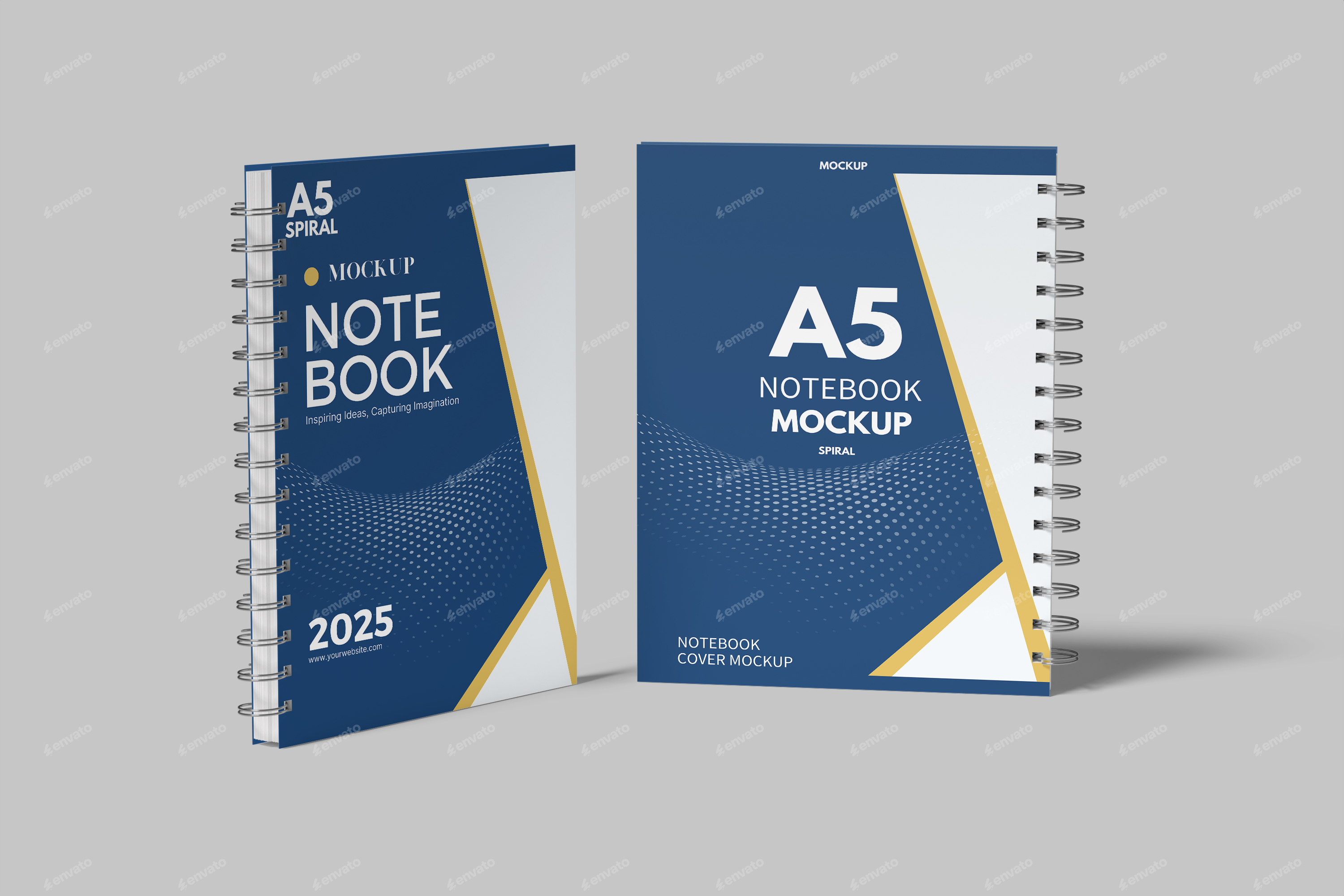 A5 Spiral Notebook Mockup, Graphics | GraphicRiver